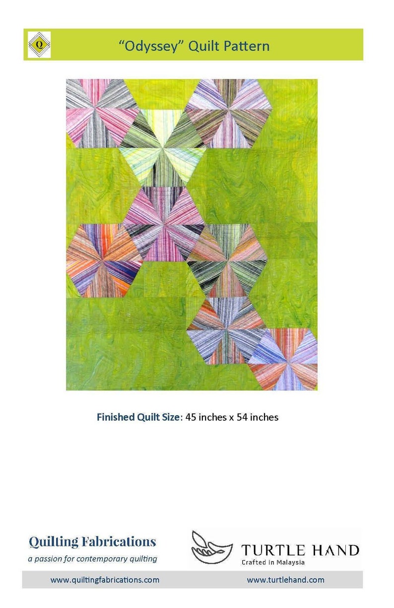 Odyssey Quilt Pattern by Quilting Fabrications Leslie Edwards - Etsy