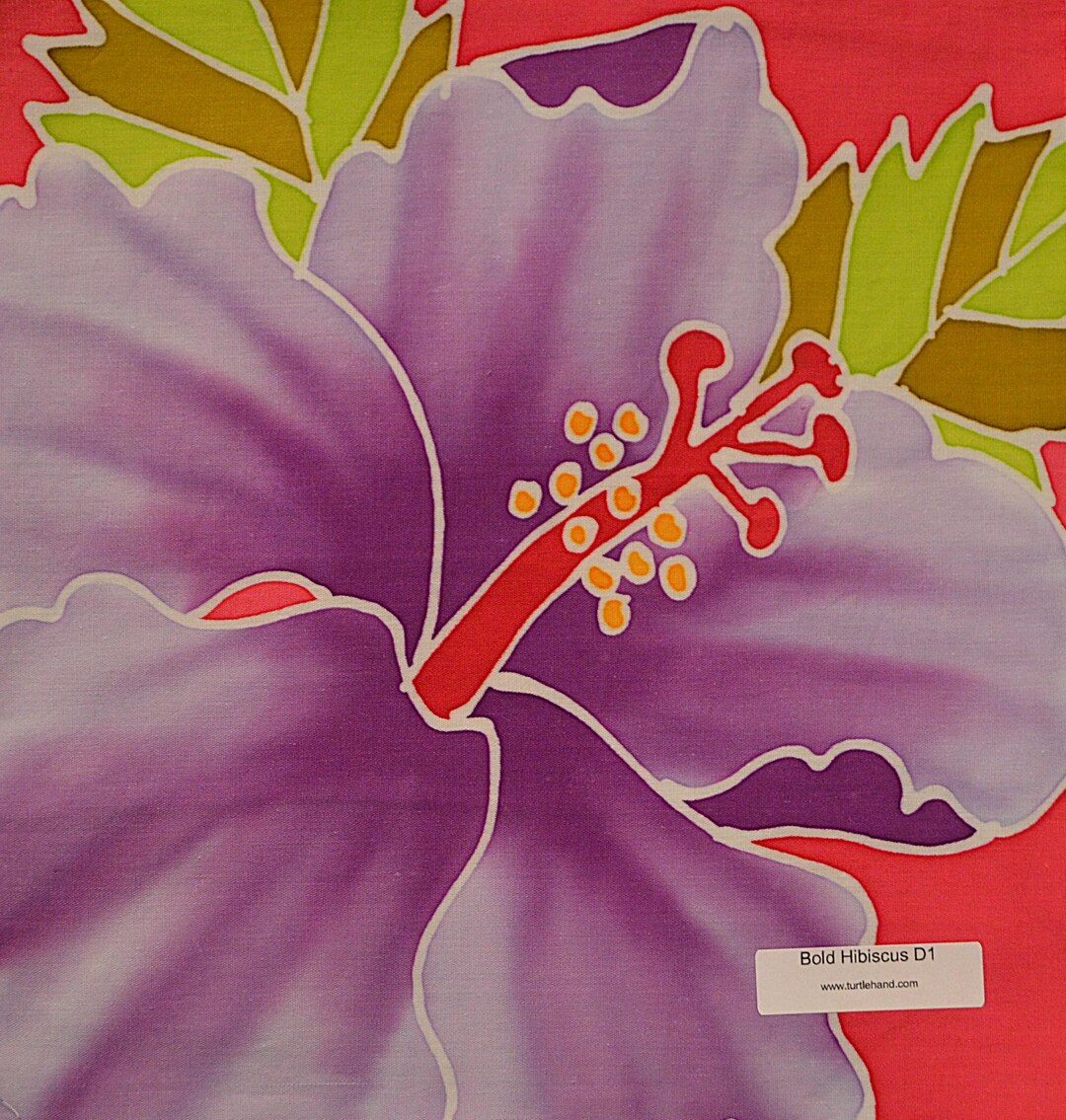Bold Hibiscus Batik Art Panel, 8" X 8" - Hand Painted, One of a Kind - Etsy