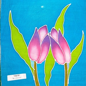 Tulip Batik Mini Art Panels - Hand Painted, One of a Kind - Etsy