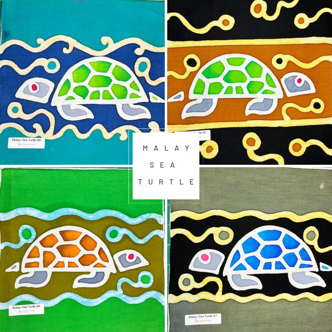 Turtle Malaysian Style Batik Mini Art Panels Hand Painted, One of a ...