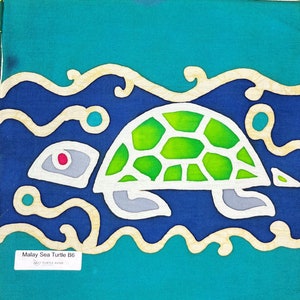 Turtle Malaysian Style Batik Mini Art Panels Hand Painted, One of a ...