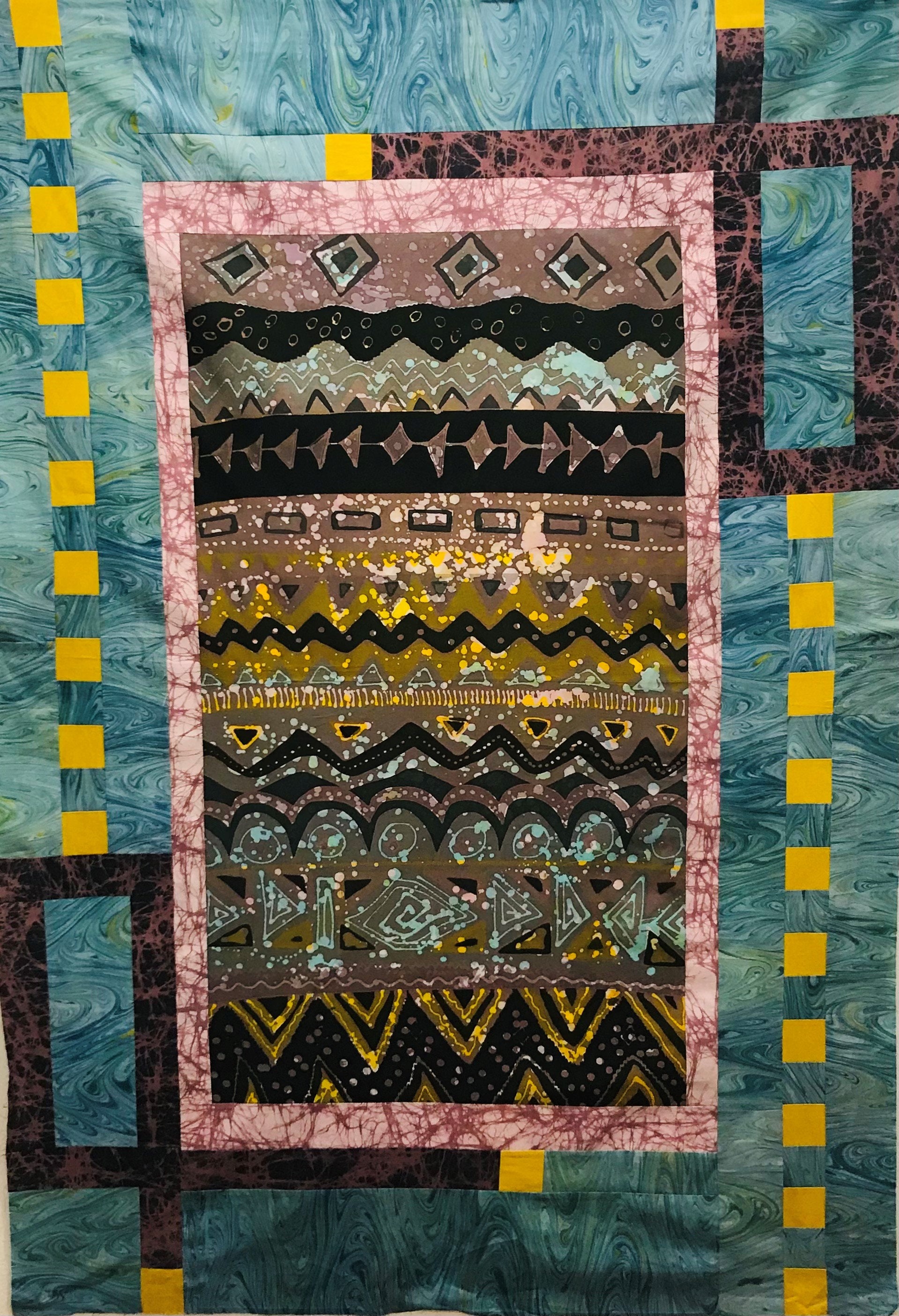 Abstract Batik Rectangle Art Panels Group 1 - Etsy
