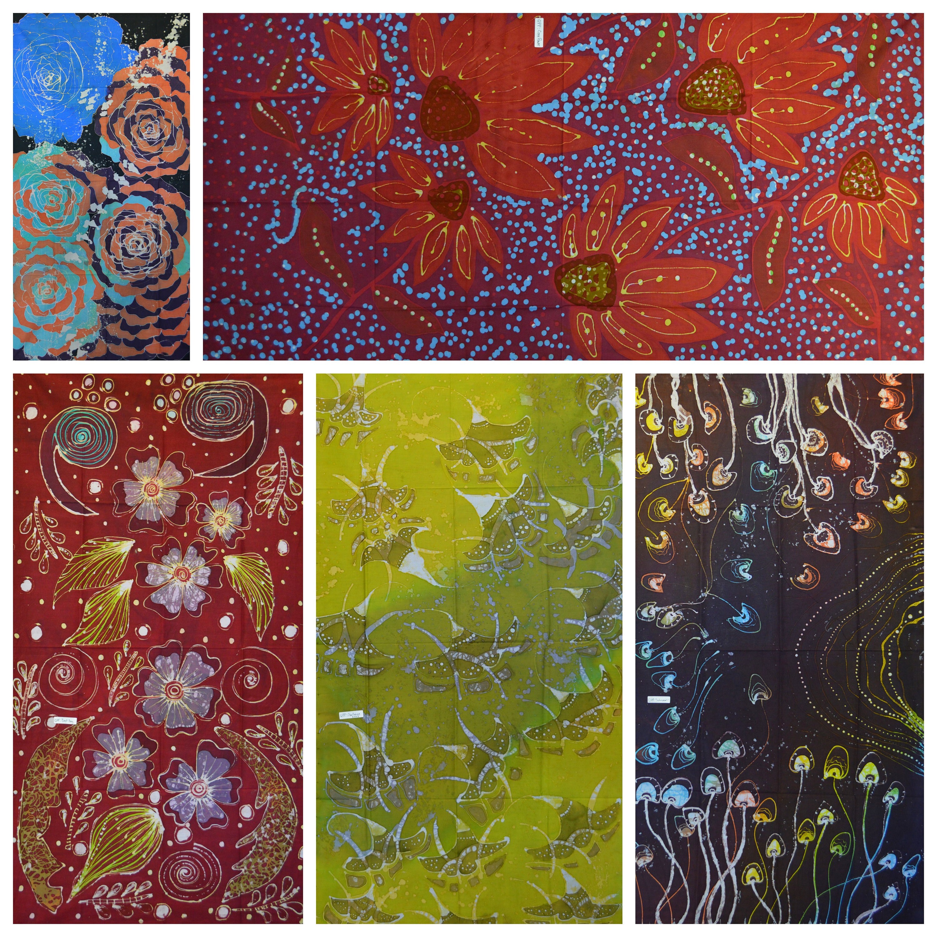 Abstract Batik Rectangle Art Panels Group 1 - Etsy