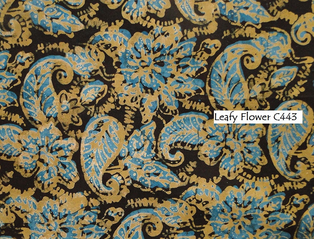 Heritage Batik Leafy Flower Design - Etsy
