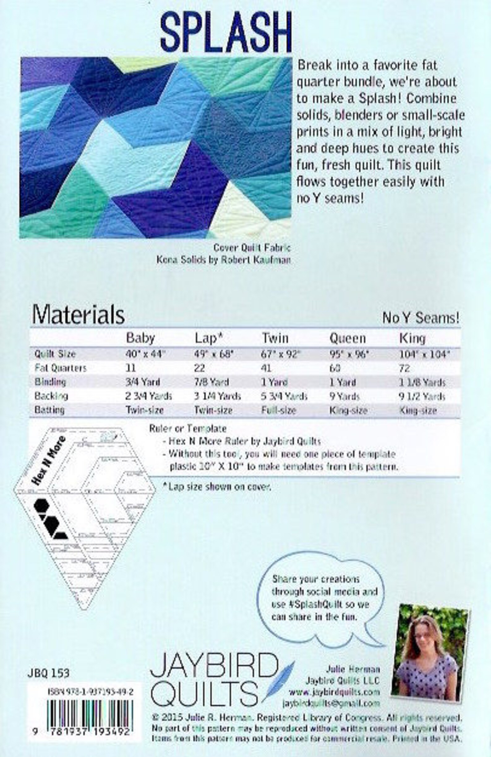 Splash & Mini Splash Quilt Pattern by Jaybird Quilts | Etsy