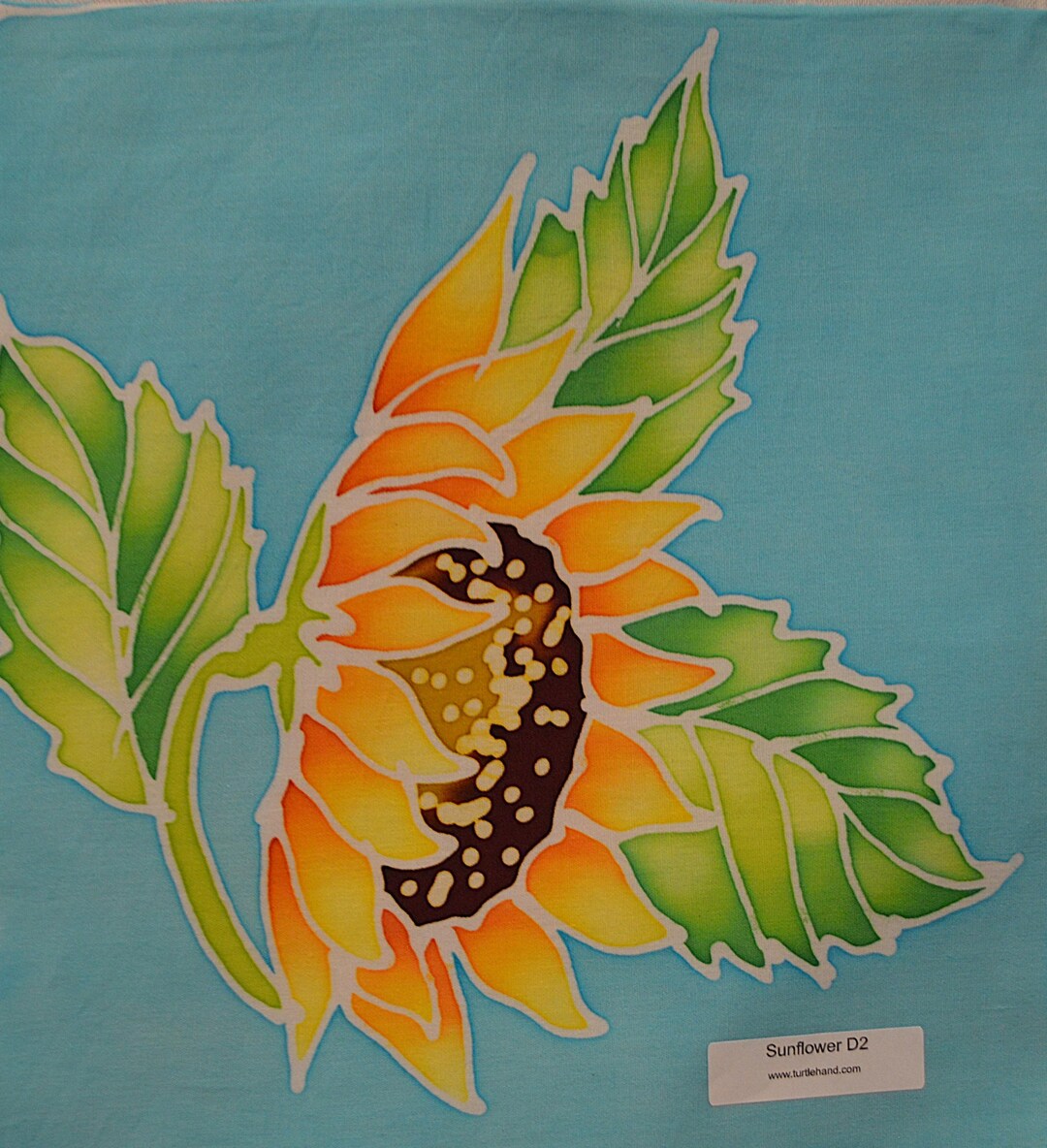 Sunflower Batik Mini Art Panels - Hand Painted, One of a Kind - Etsy