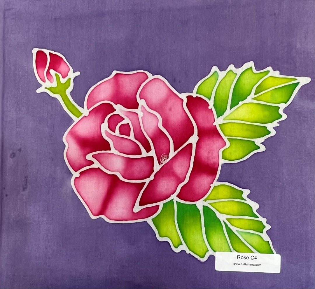 Rose Batik Mini Art Panels - Hand Painted, One of a Kind - Etsy
