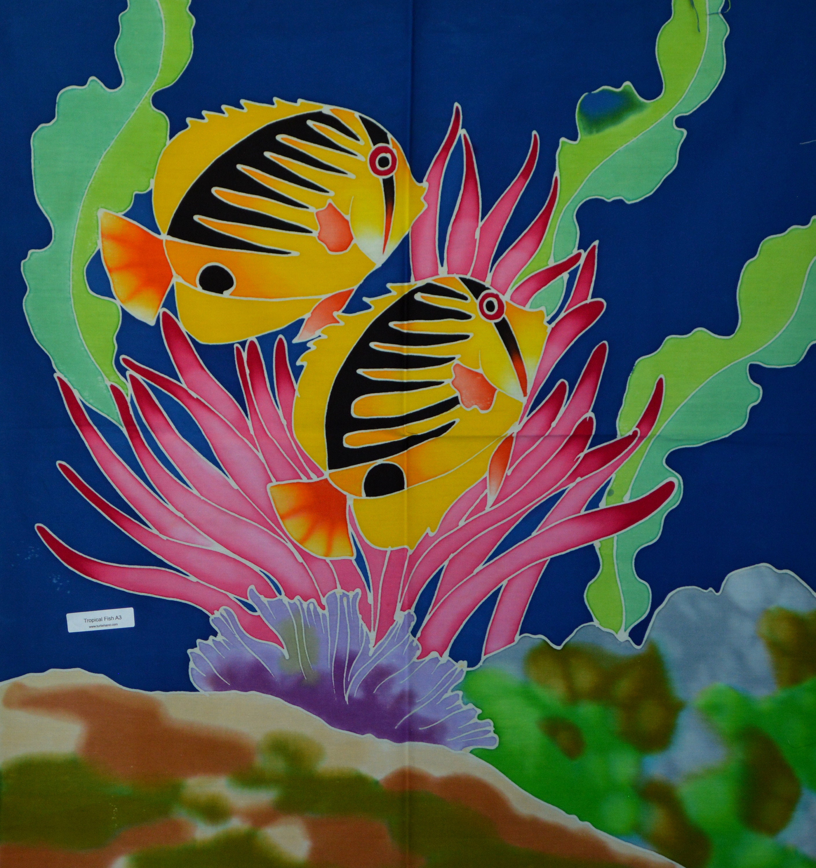 Tropical Fish Batik Square Art Panels One of a Kind - Etsy