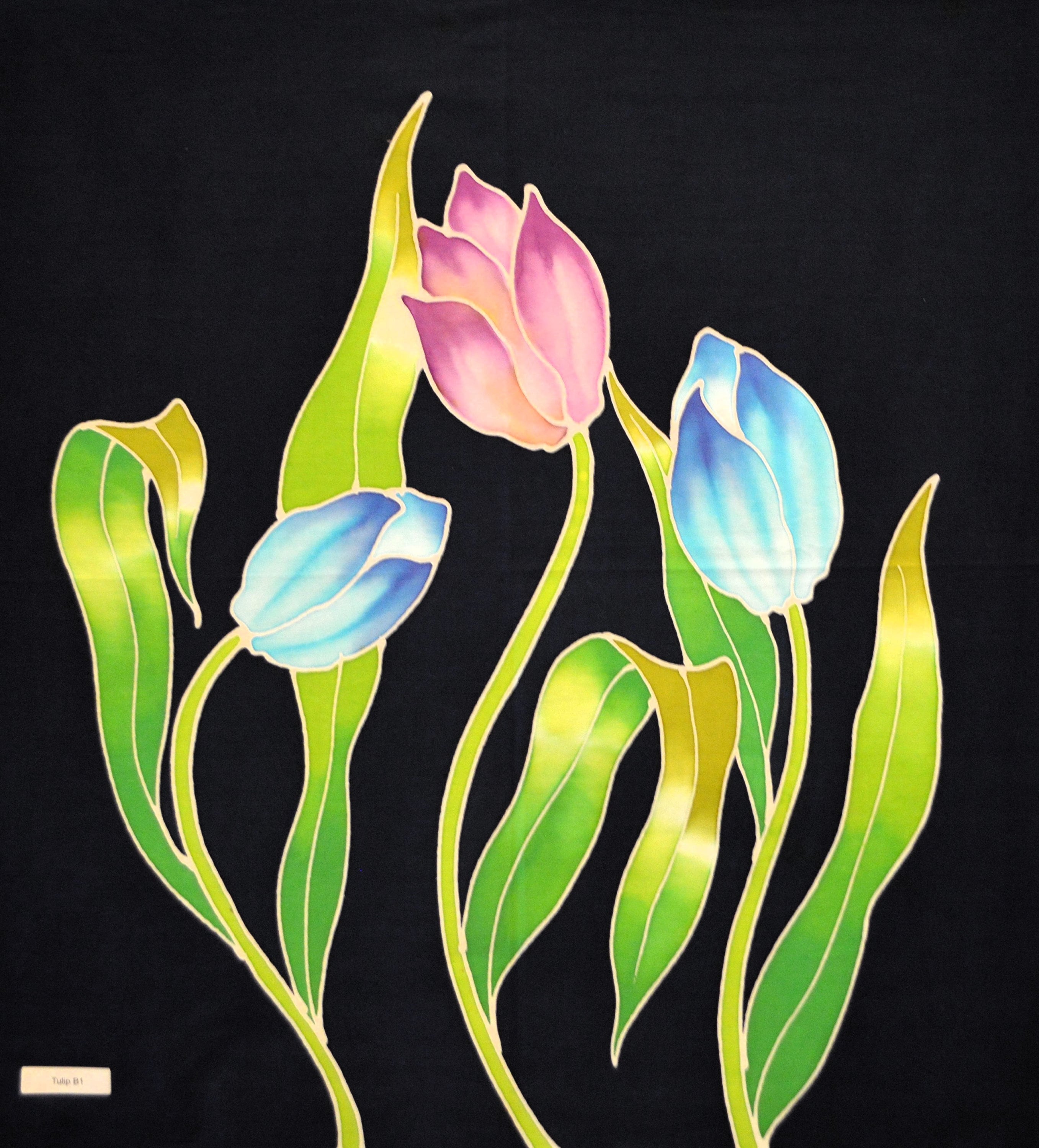 Tulip Batik Art Panels, 22" X 22" - Hand Painted, One of a Kind - Etsy