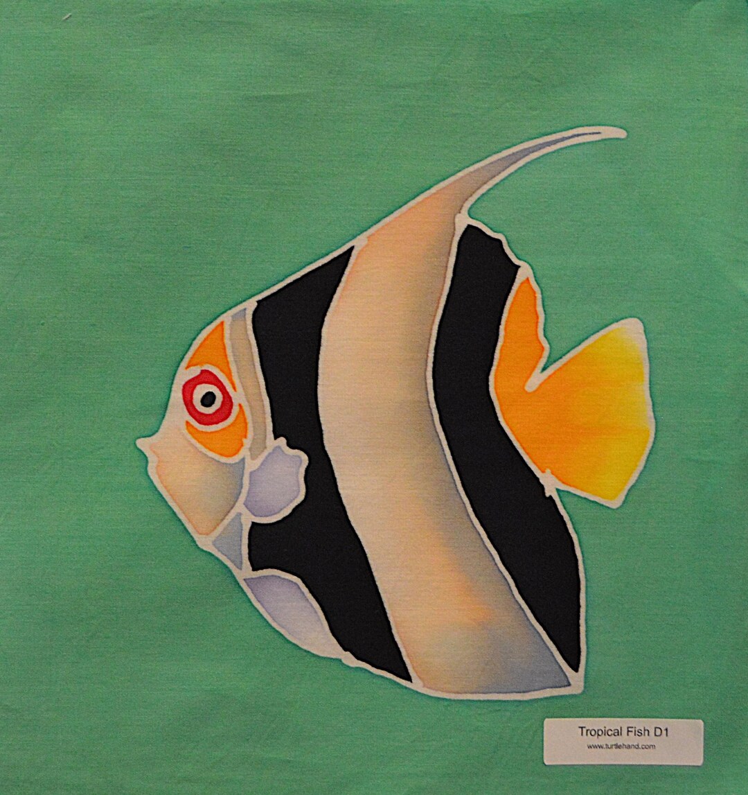 Tropical Fish Batik Mini Art Panel - Hand Painted, One of a Kind - Etsy