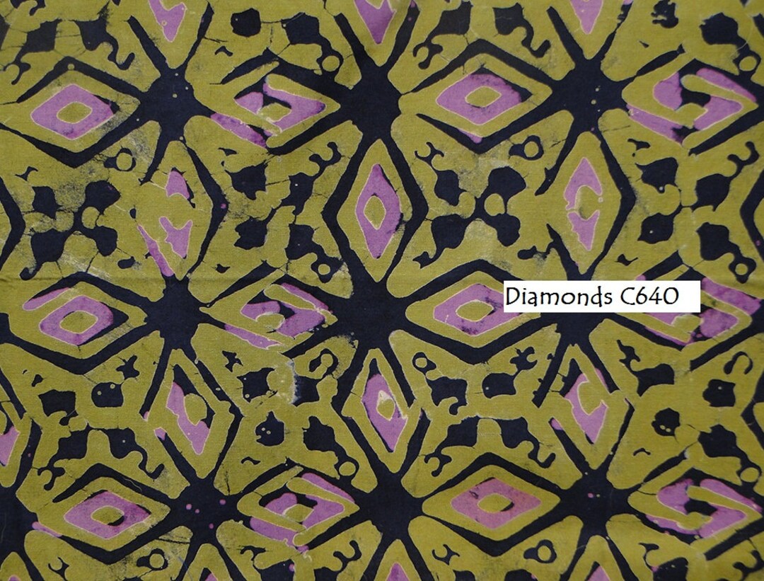 Heritage Batik - Diamonds Design - 4 Different Colors - Etsy