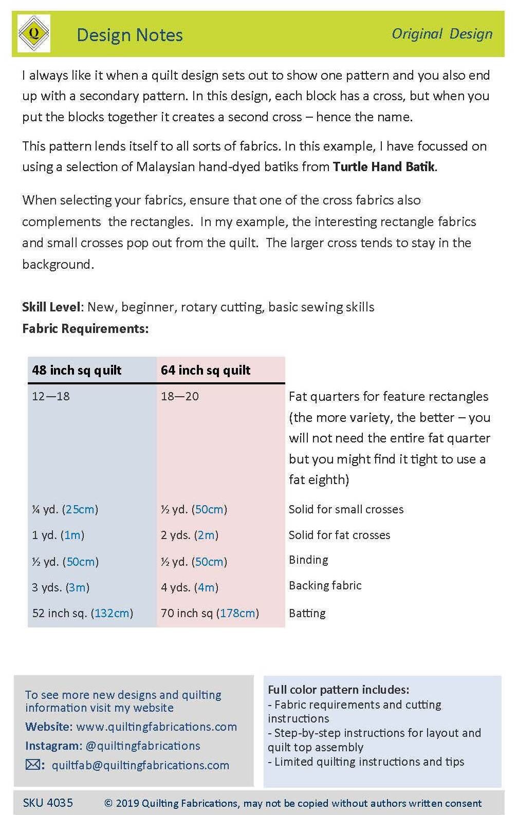 Double Crossed Quilt Pattern by Quilting Fabrications Leslie Edwards - Etsy