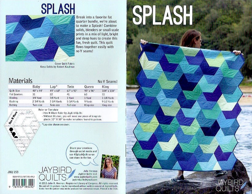 Splash & Mini Splash Quilt Pattern by Jaybird Quilts | Etsy