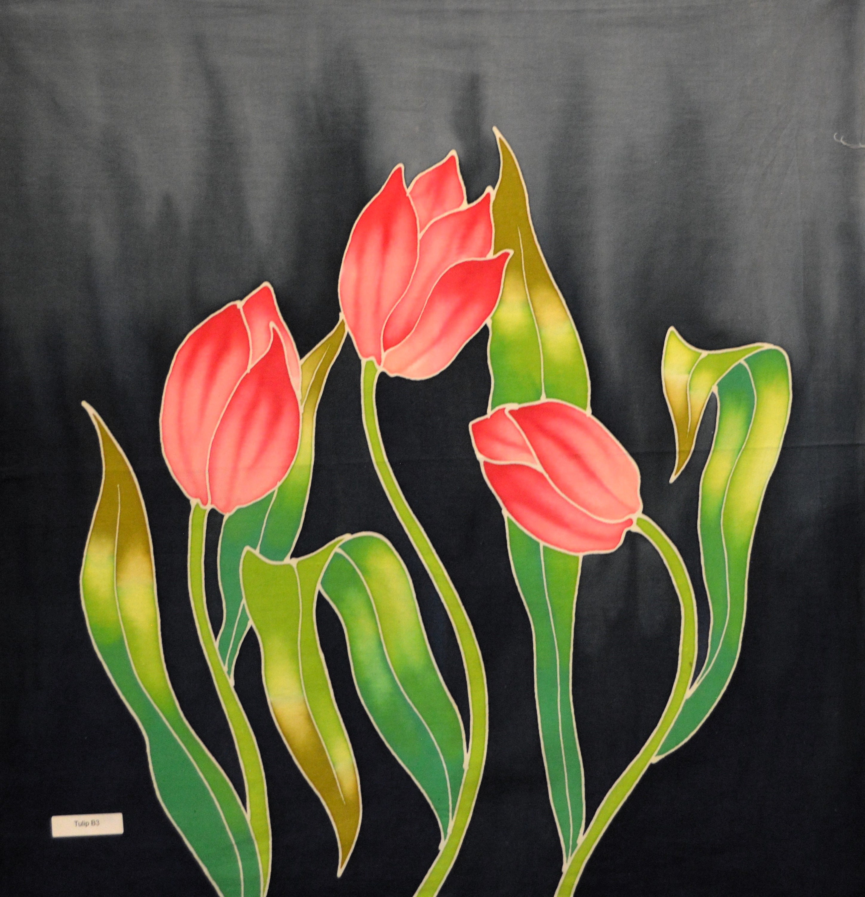 Tulip Batik Art Panels, 22" X 22" - Hand Painted, One of a Kind - Etsy