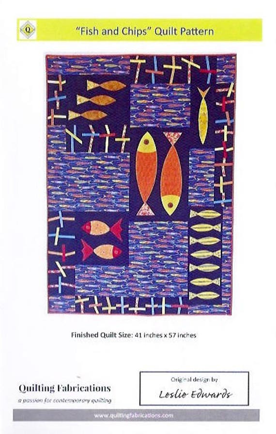 Fish and Chips Quilt Pattern by Quilting Fabrications Leslie | Etsy