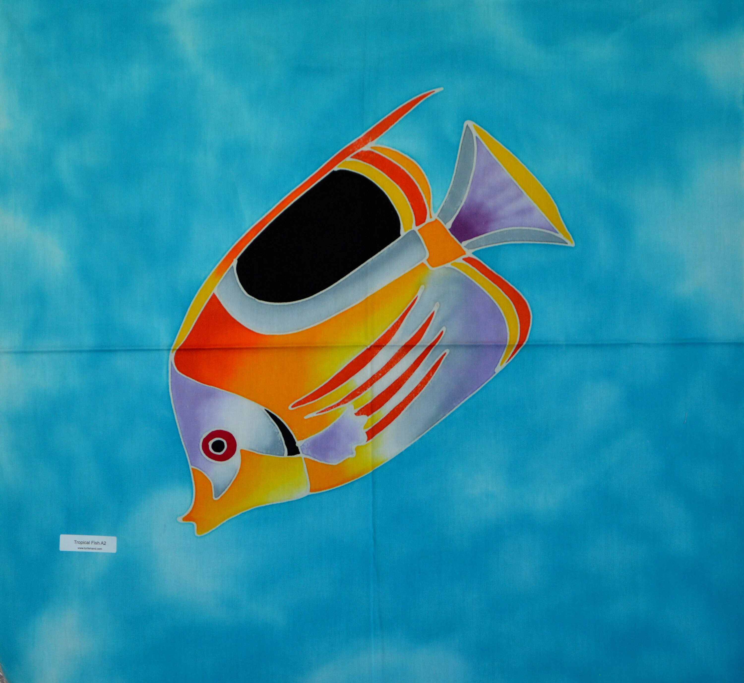 Tropical Fish Batik Square Art Panels One of a Kind - Etsy