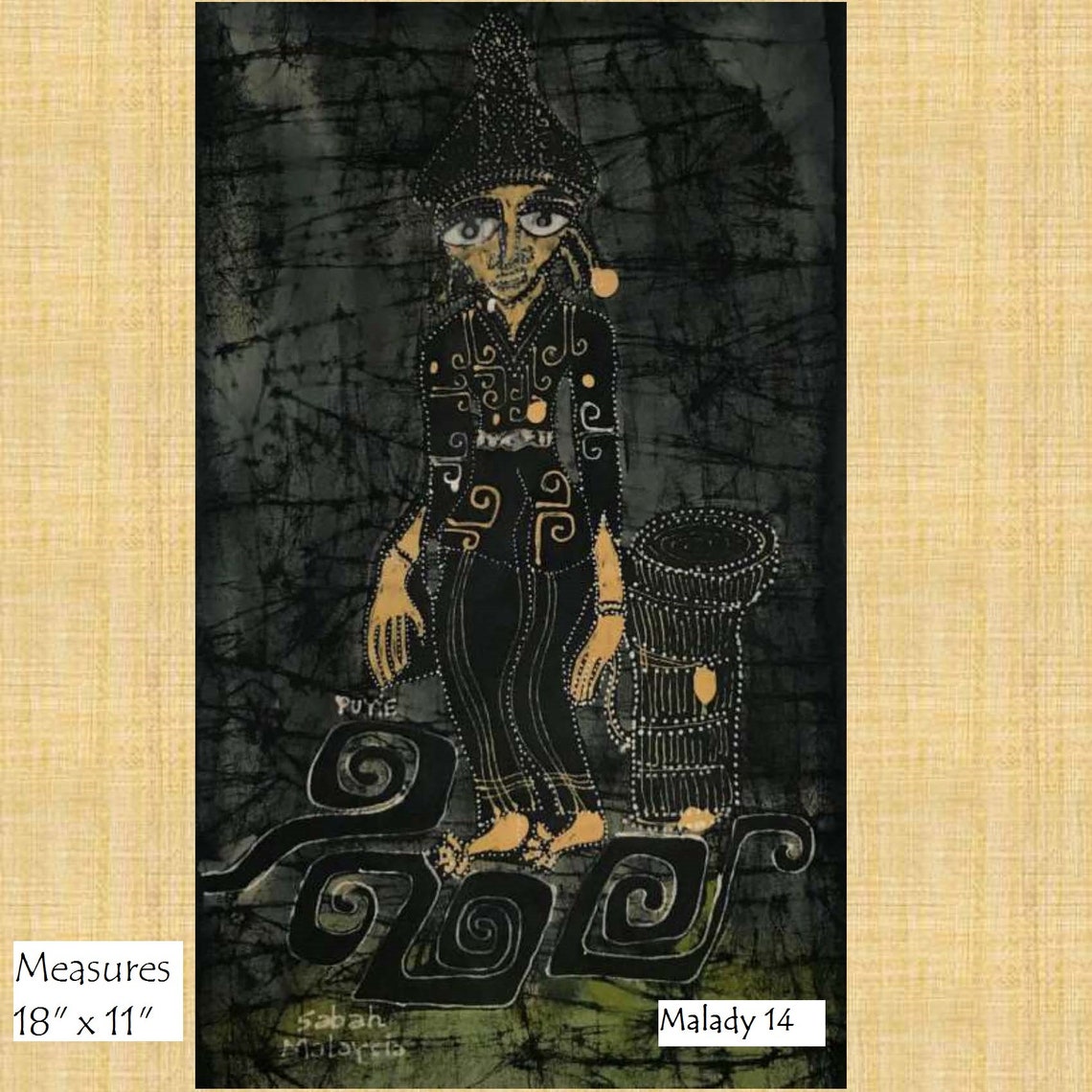 Batik Aboriginal Art Panel Lady Series 2 - Etsy