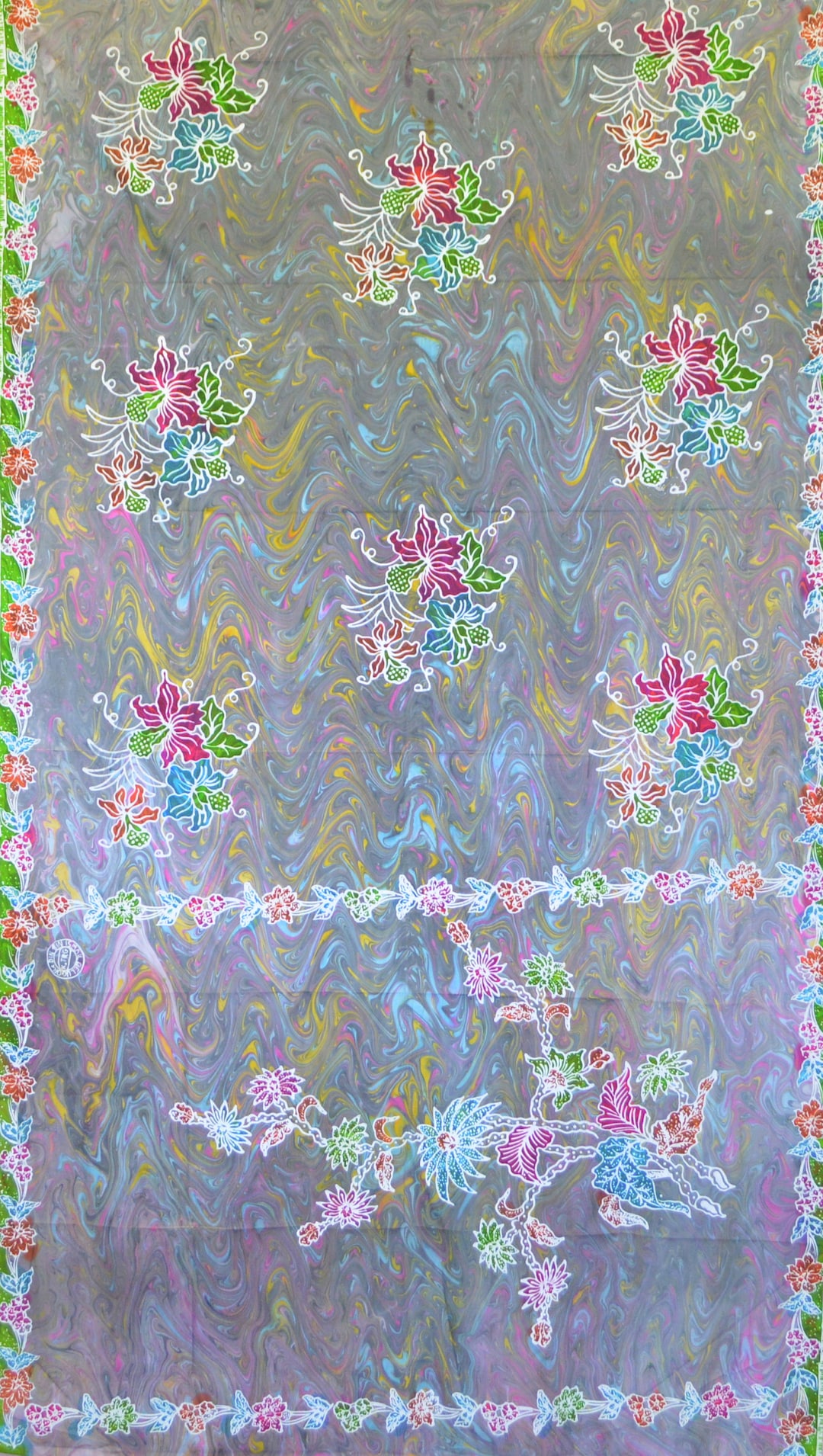 Marble Batik Flower Sarongs - One of a Kind - Etsy