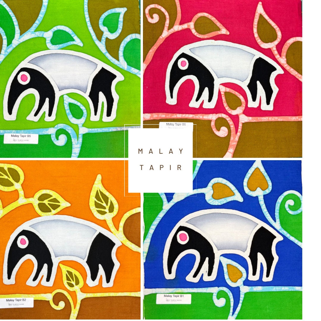 Tapir Malaysian Style Batik Mini Art Panels Hand Painted - Etsy