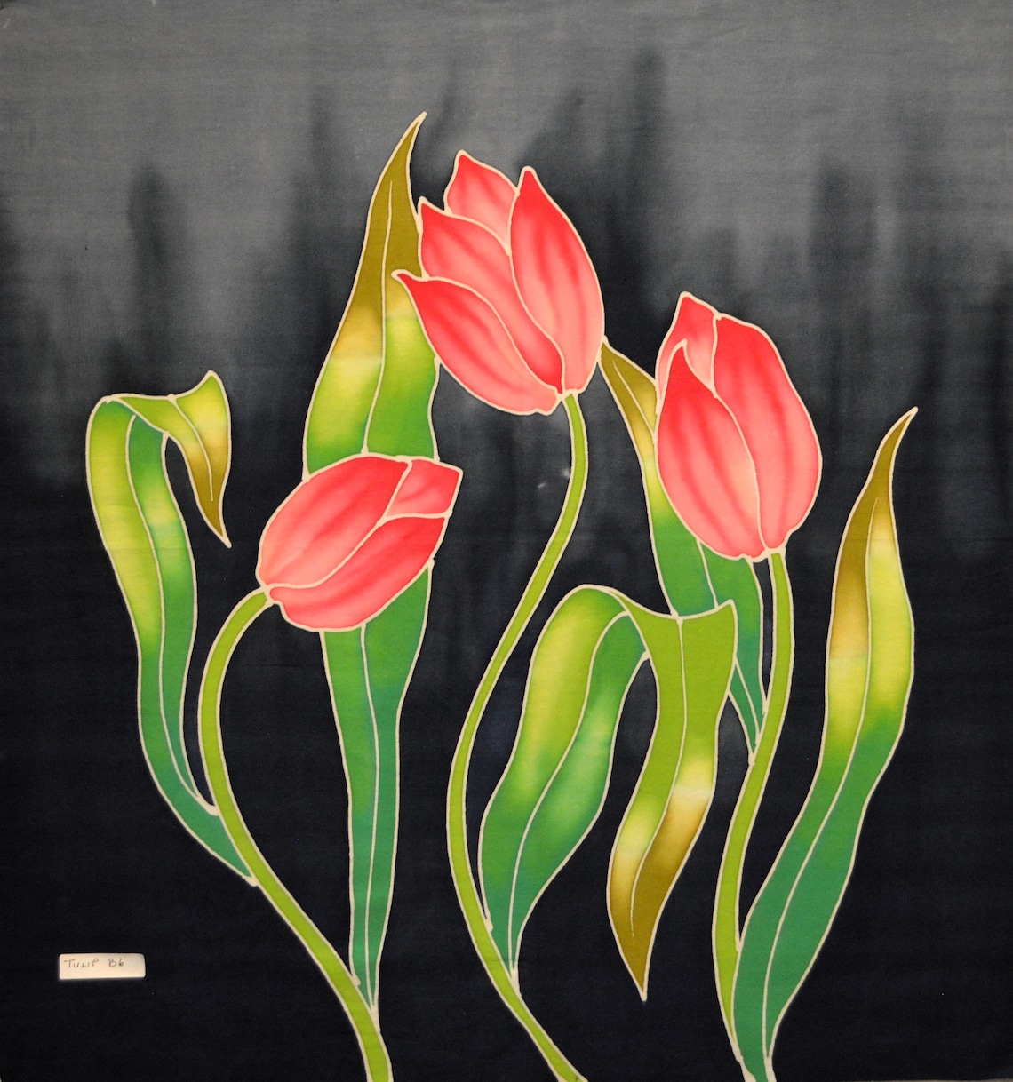 Tulip Batik Art Panels, 22" X 22" - Hand Painted, One of a Kind - Etsy