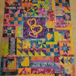 Random Heart Sampler Quilt Pattern by Quilting Fabrications - Etsy