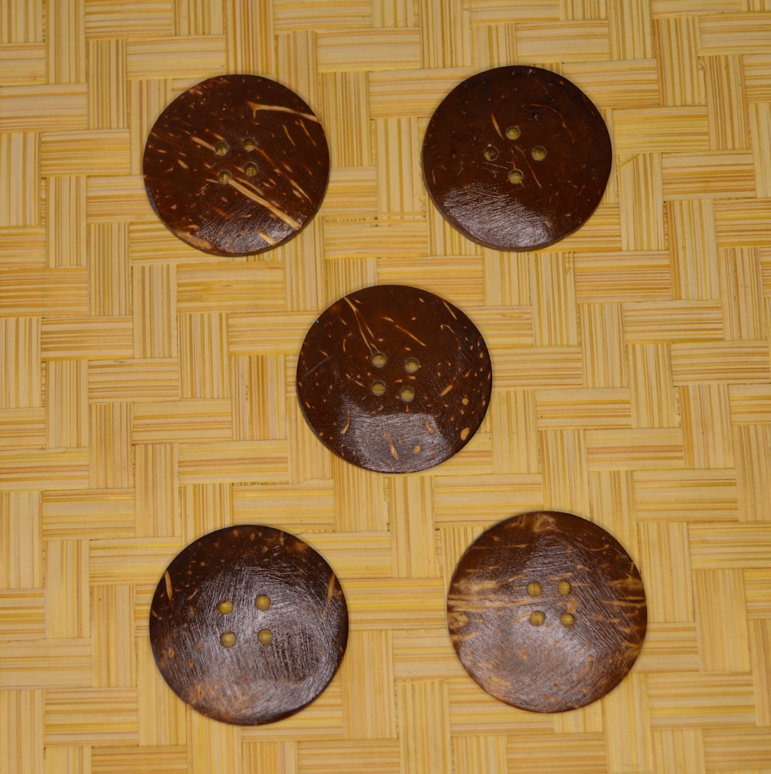 Coconut Shell Button Sets, Round, Hand Crafted - Etsy