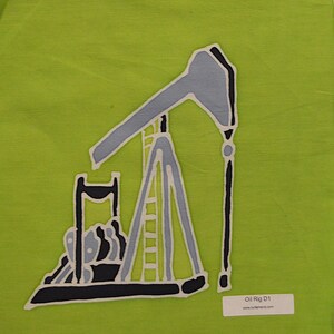 Oil Rig Mini Batik Art Panels - Hand Painted, One of a Kind - Etsy