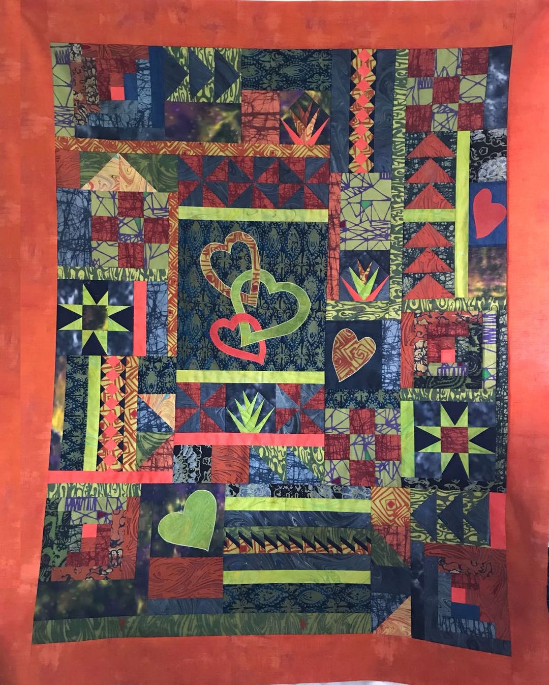 Random Heart Sampler Quilt Pattern by Quilting Fabrications - Etsy
