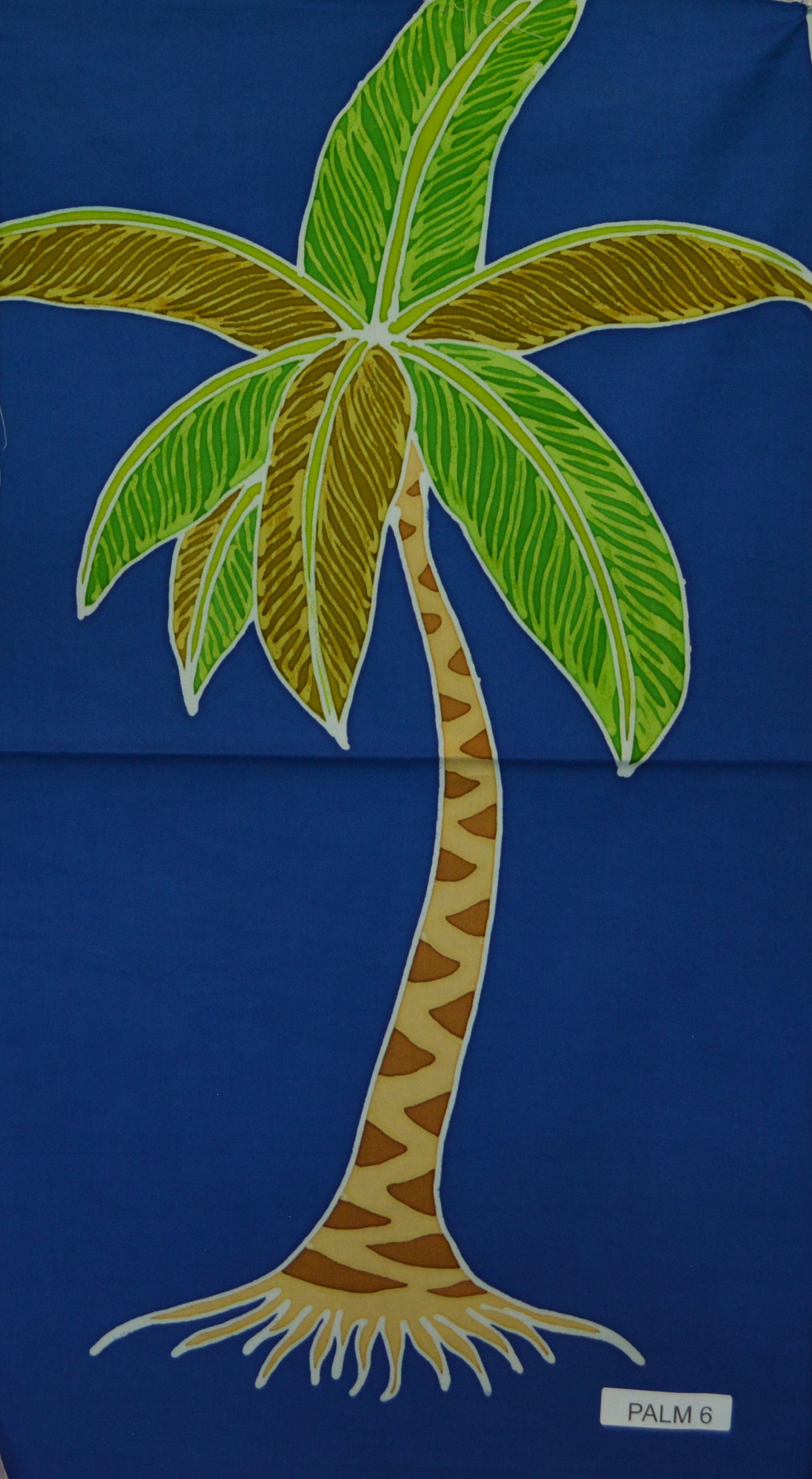 Palm Tree Batik Art Panels, 11" X 21" - Hand Painted, One of a Kind - Etsy