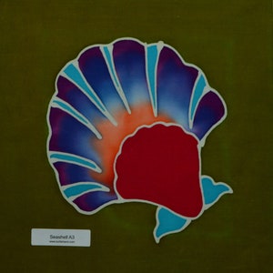 Seashell Batik Mini Art Panels - One of a Kind - Etsy