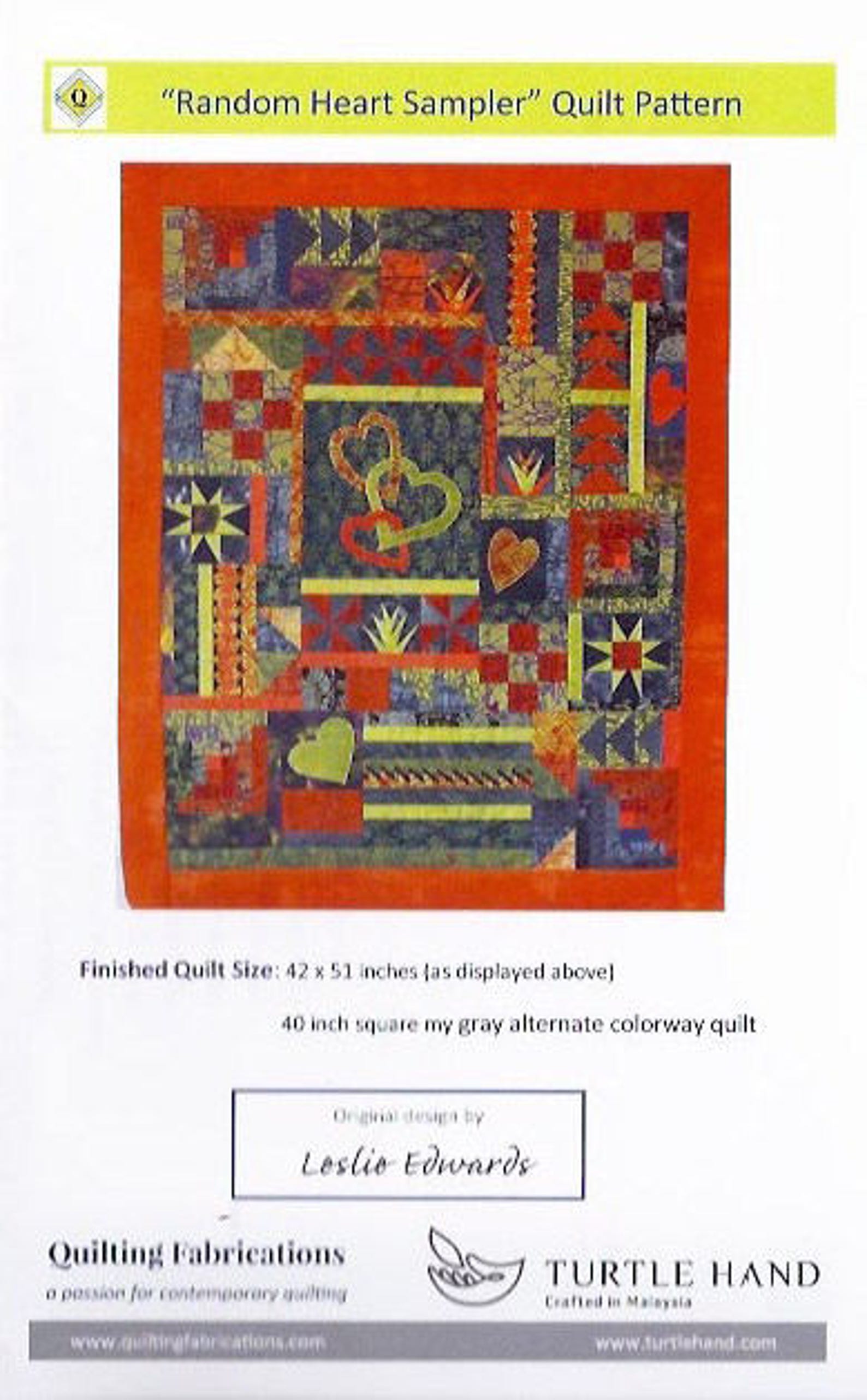 Random Heart Sampler Quilt Pattern by Quilting Fabrications | Etsy