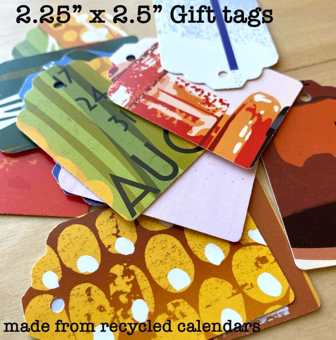 Gift Tags Made From Recycled Calendars - Etsy