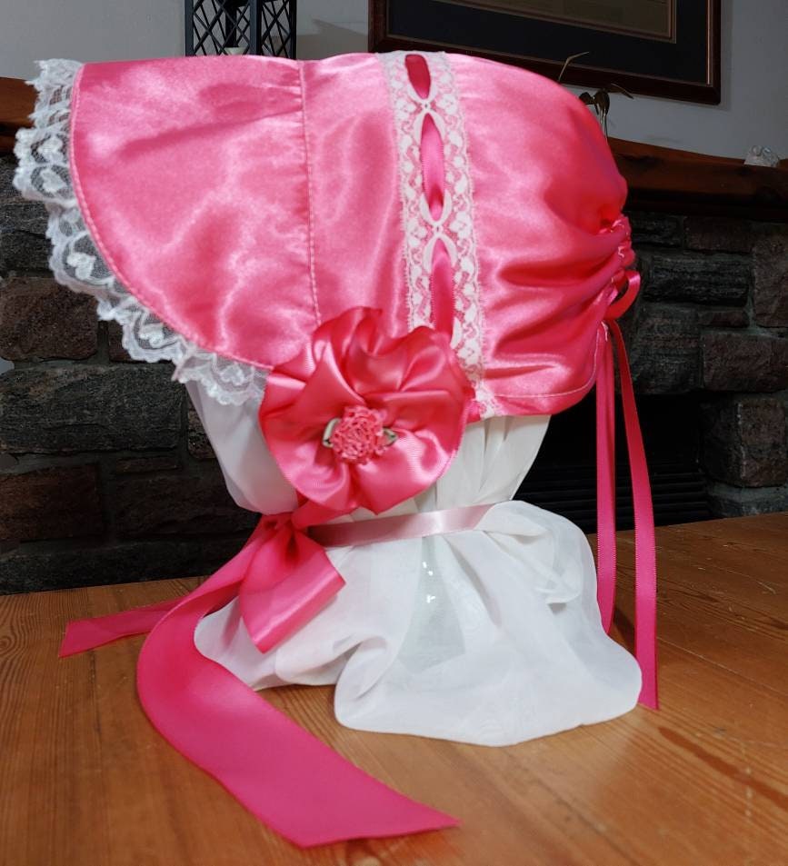 Bonnet Hat Satin Fancy Adult Baby, Sissy, Transgender, Cross Dresser ...