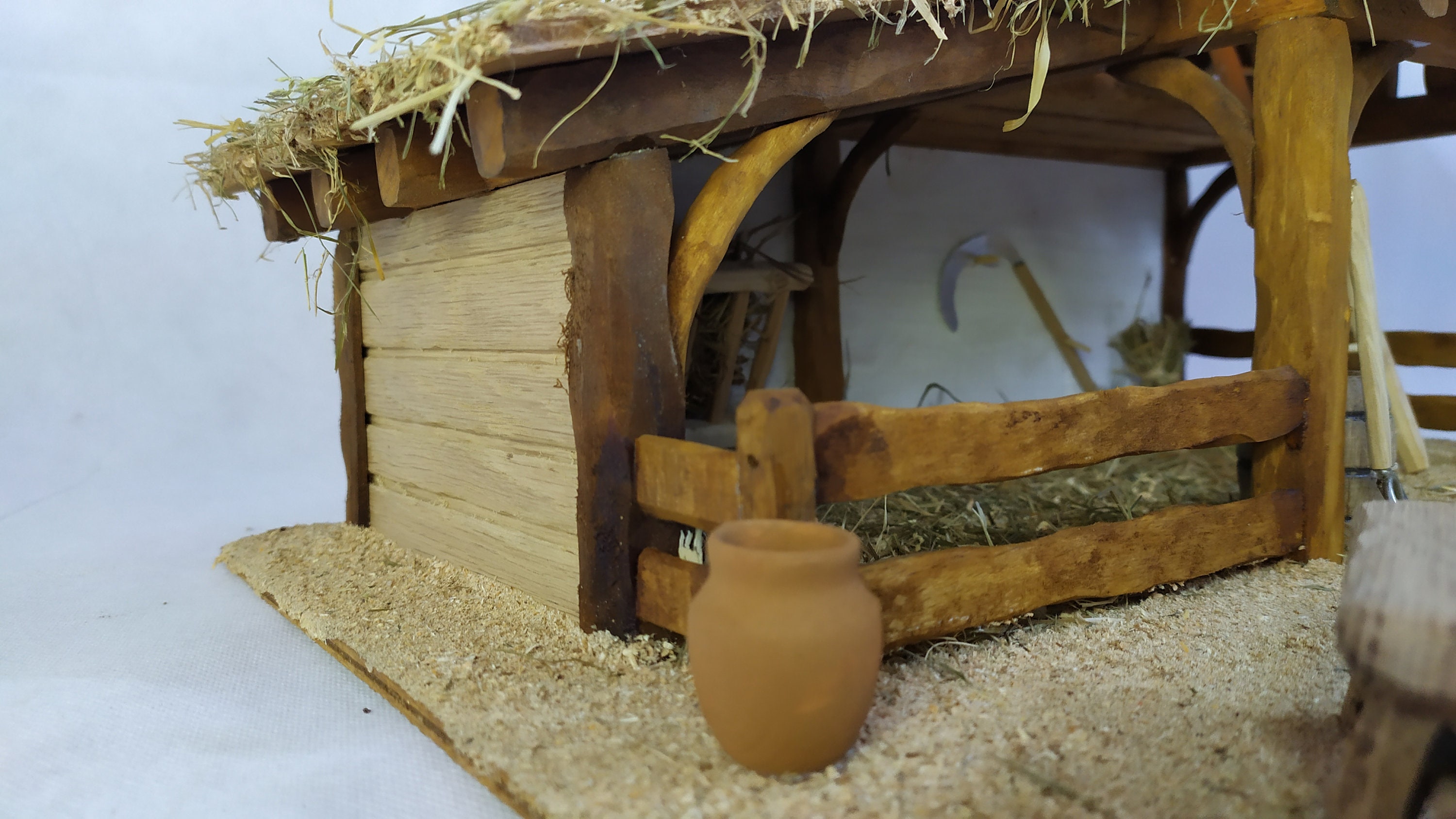 Rachel Christmas Crib, Stable for Santons, Handmade Farmhouse, Handmade ...