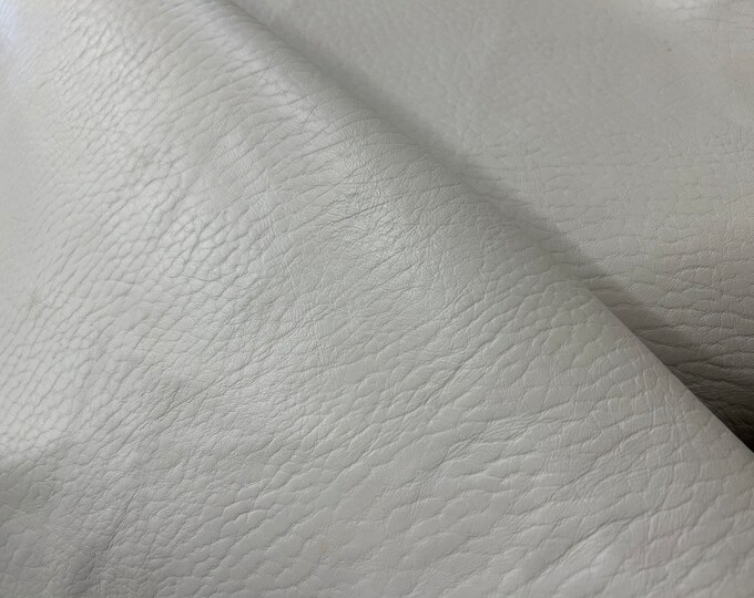 Ref 26: Large Piece off White Heavy Print Finished Leather - Etsy