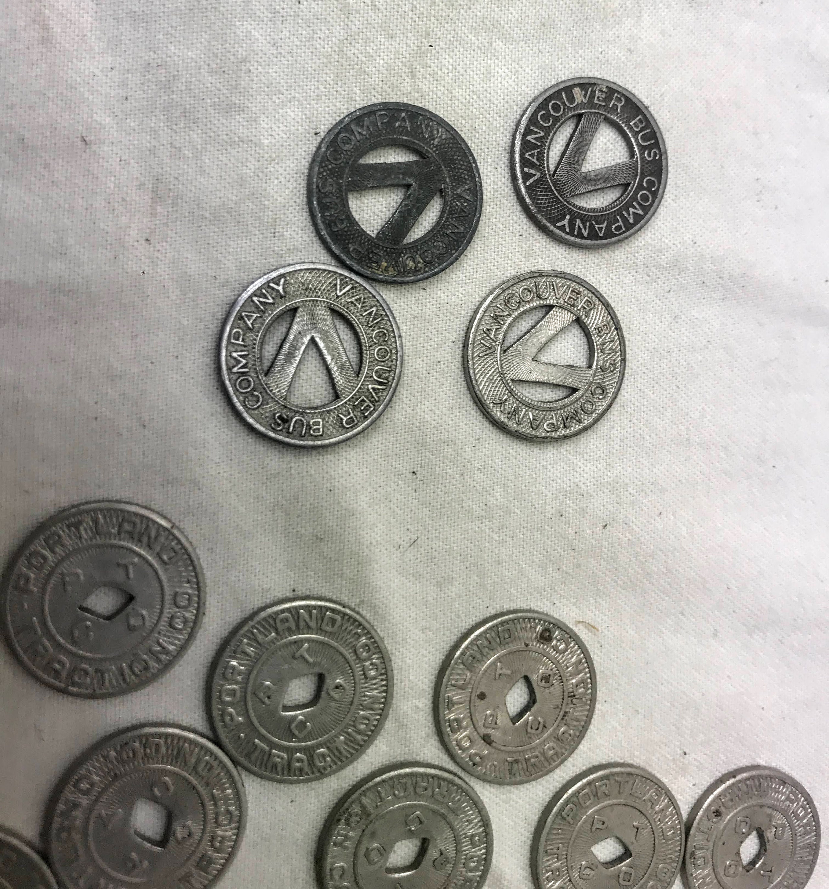 Bus Tokens Portland Traction Co. and Vancouver Bus Co. - Etsy