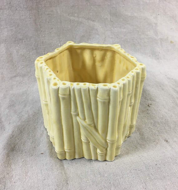 Sweet Vintage Stylized Bamboo Pottery Hexagon 4 | Etsy