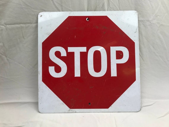 STOP Sign Metal 12 Square Ready to Hang | Etsy