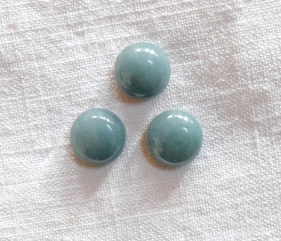 Lots of 3 Small Cabochons in Guatemalan Blue Jade - Etsy
