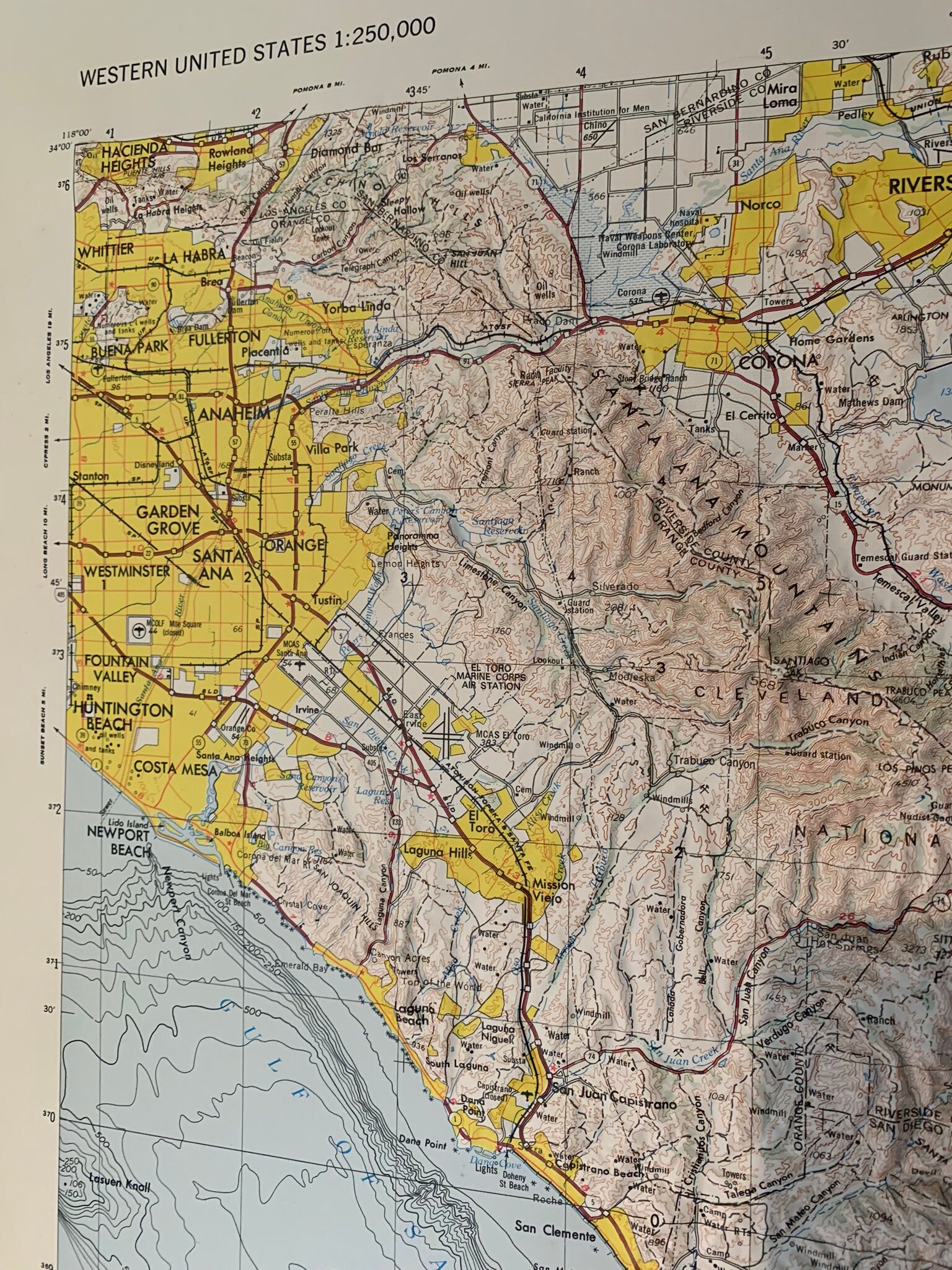 Santa Ana, Hubbard Raised Relief Map - Etsy