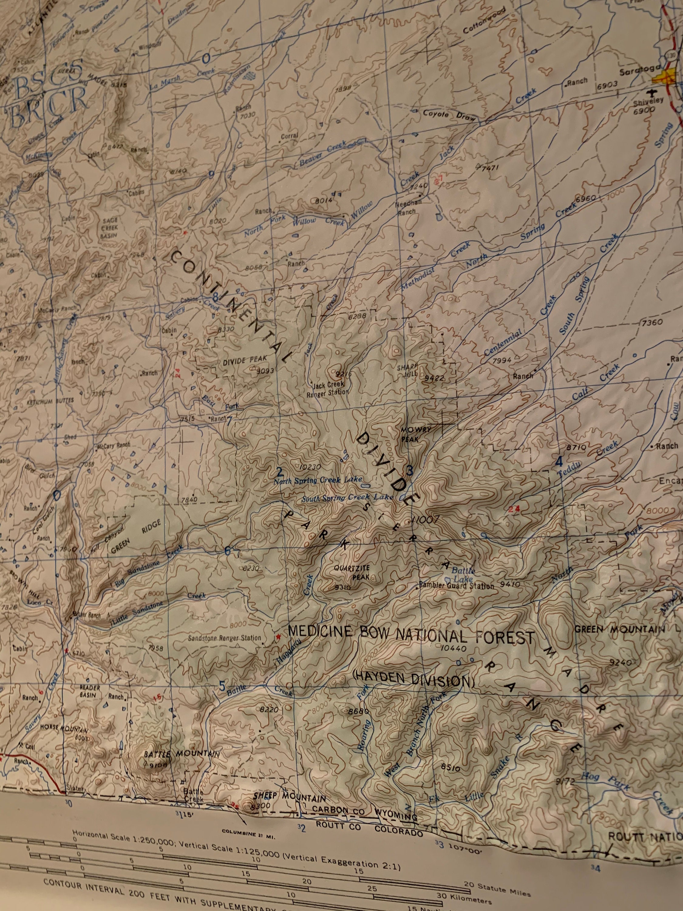 Rawlins WY CO Hubbard Raised Relief Map - Etsy