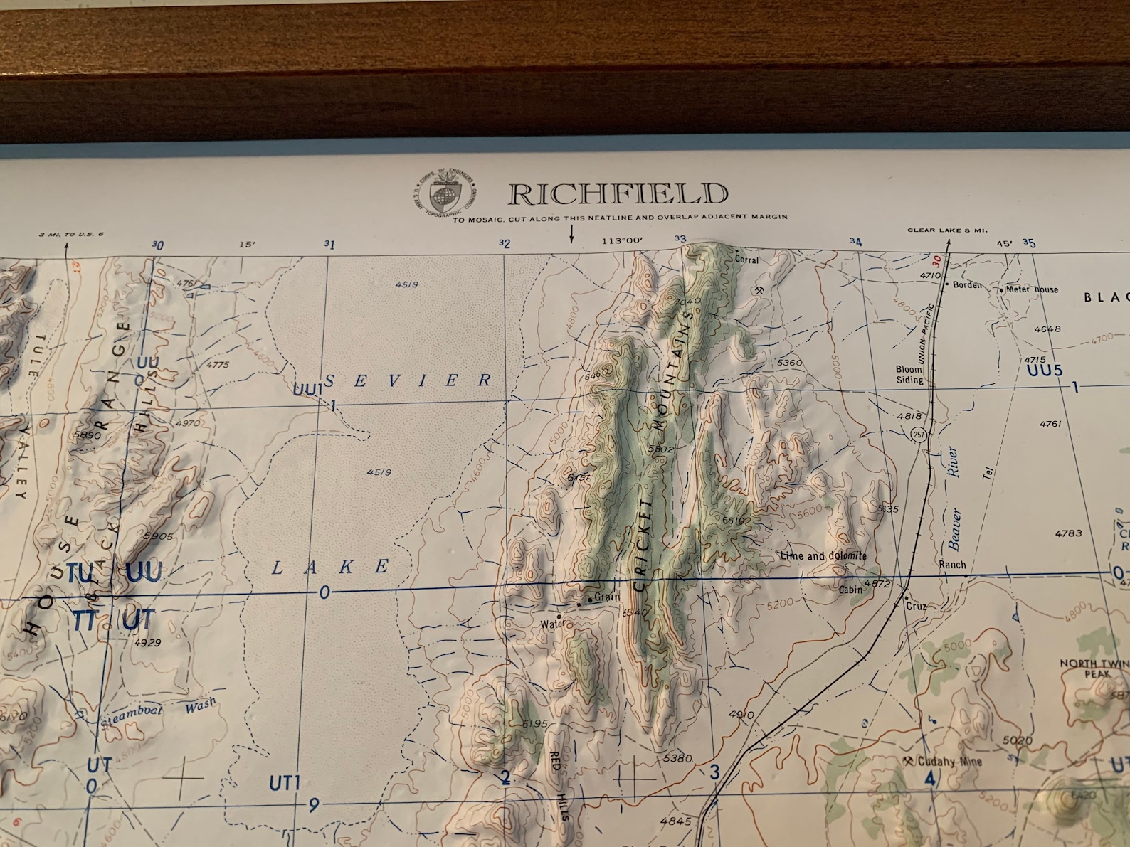 Richfield UT. Hubbard Raised Relief Maps. with Original - Etsy
