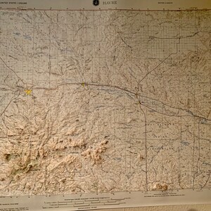 Havre, MT, Hubbard Raised Relief Map - Etsy