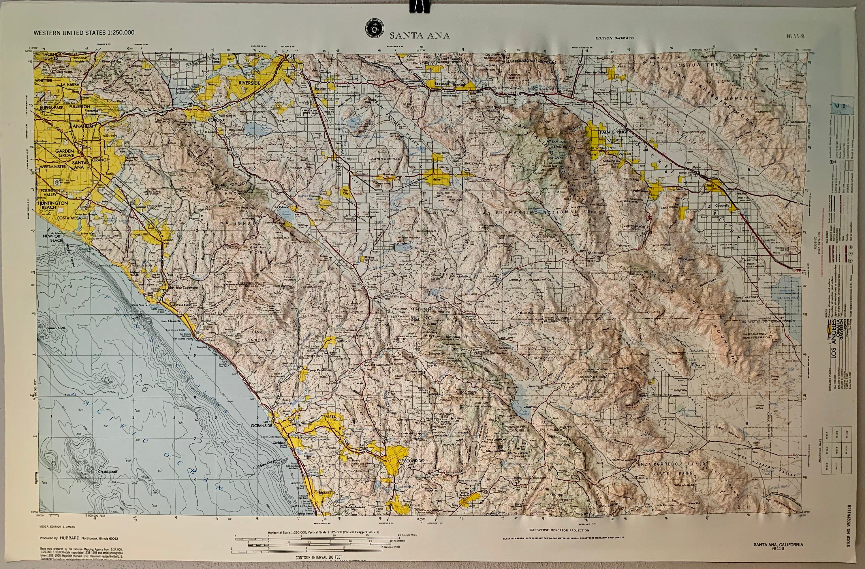 Santa Ana, Hubbard Raised Relief Map - Etsy