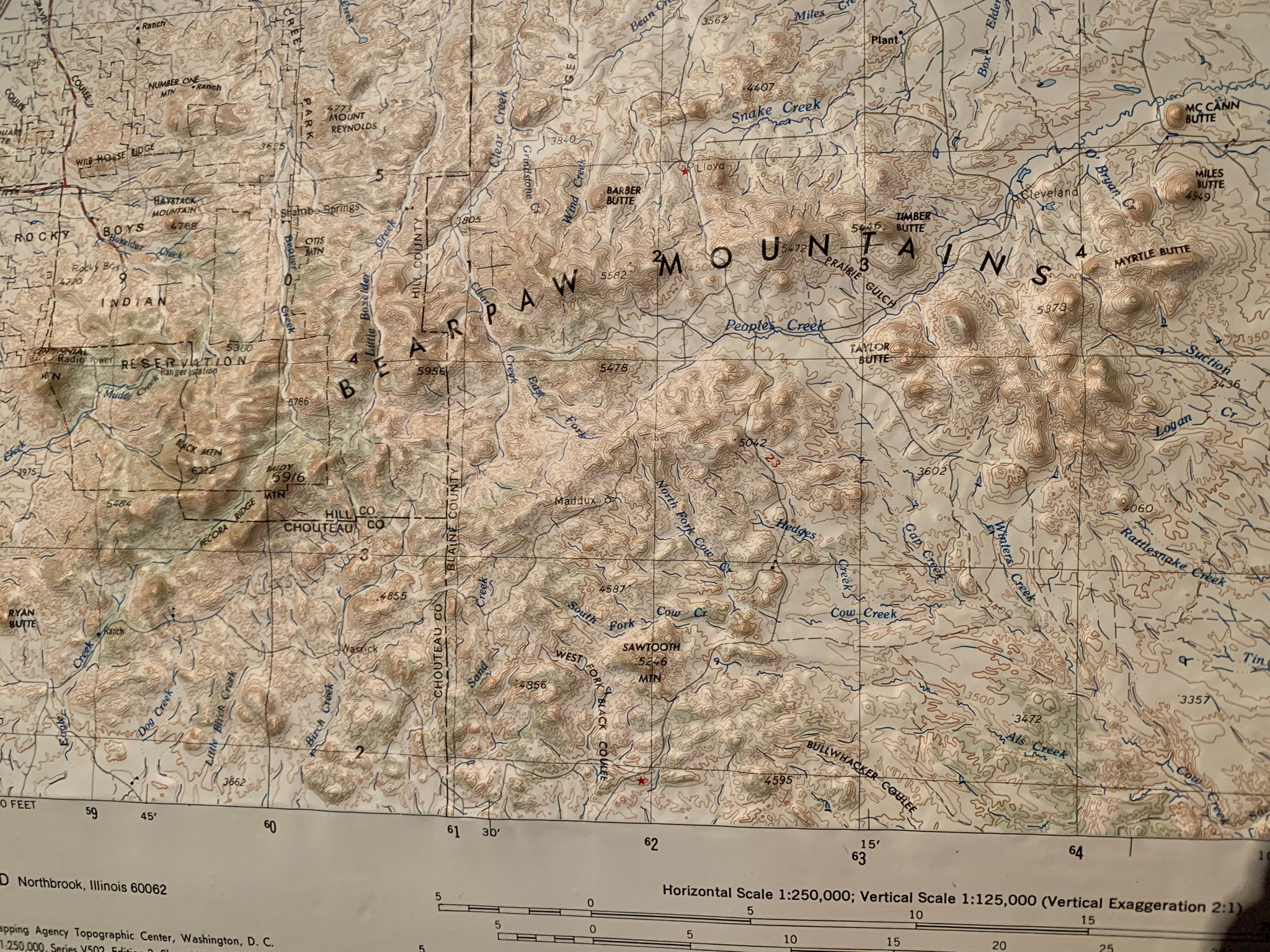 Havre, MT, Hubbard Raised Relief Map - Etsy