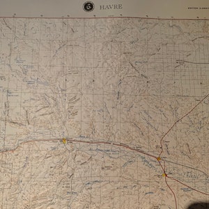 Havre, MT, Hubbard Raised Relief Map - Etsy