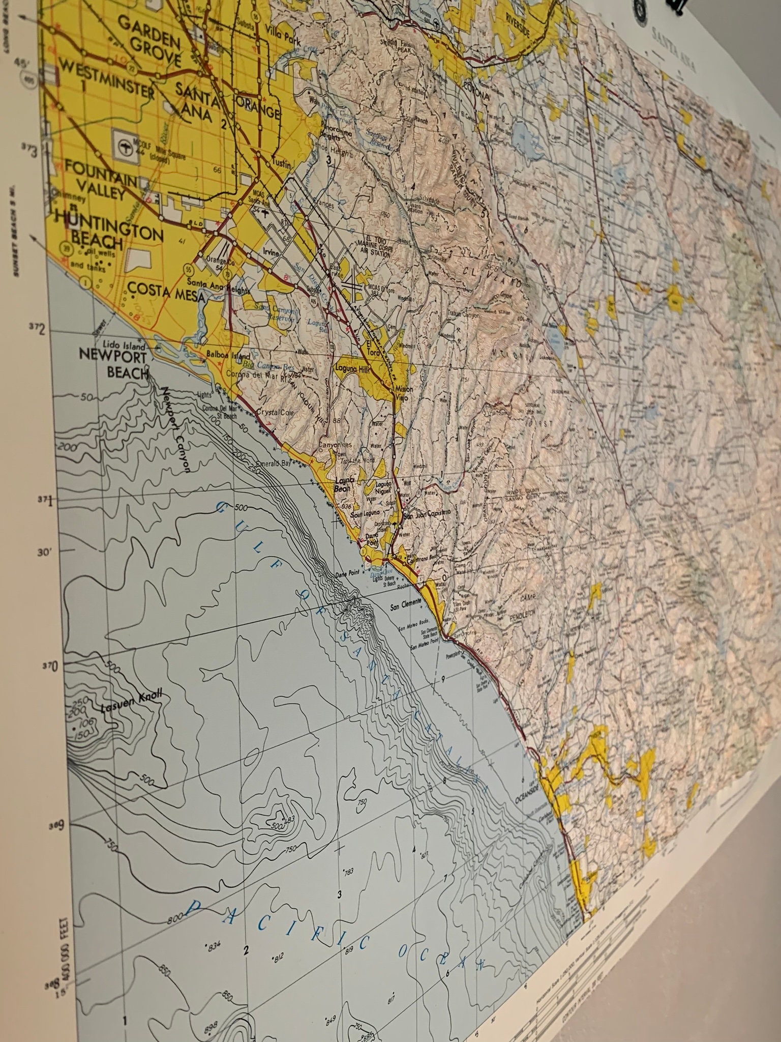 Santa Ana, Hubbard Raised Relief Map - Etsy