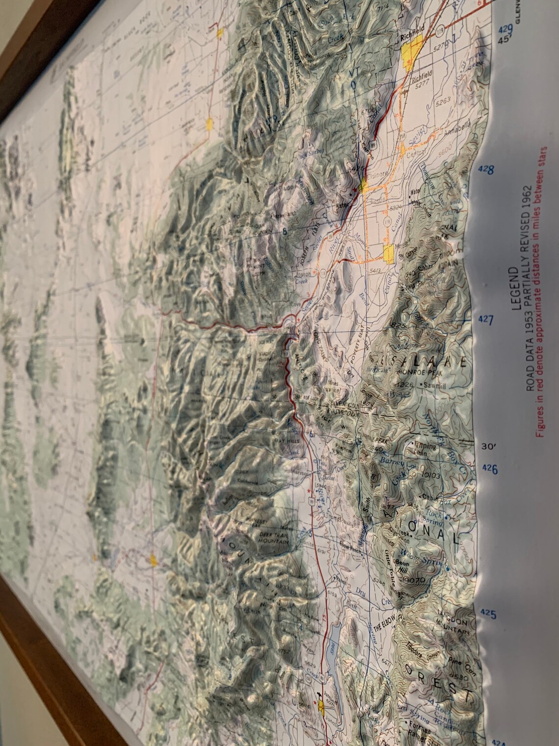 Richfield UT. Hubbard Raised Relief Maps. with Original - Etsy