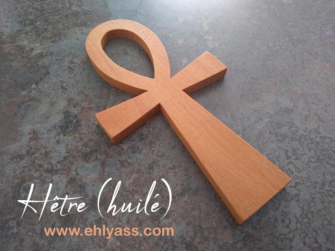 Ank / Egyptian Cross in Solid Wood (raw or Oiled) Handmade by Ehlyass ...