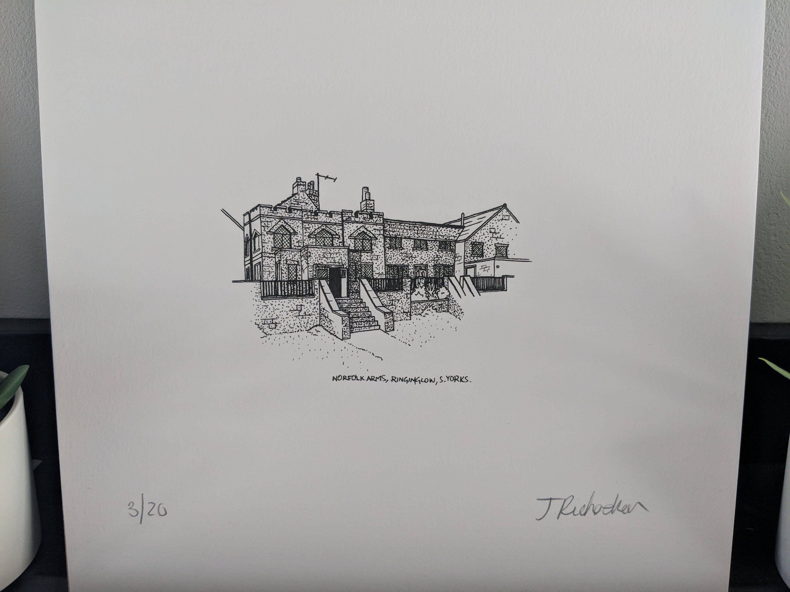 The Norfolk Arms Print, Ringinglow, Sheffield Art print, Sheffield ...